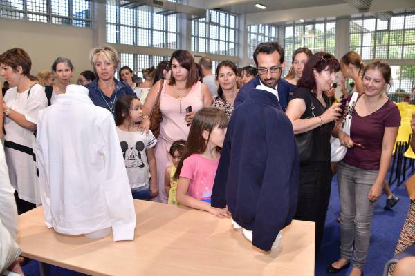 Snappy dressers – children at the Condamine school “strut their stuff”