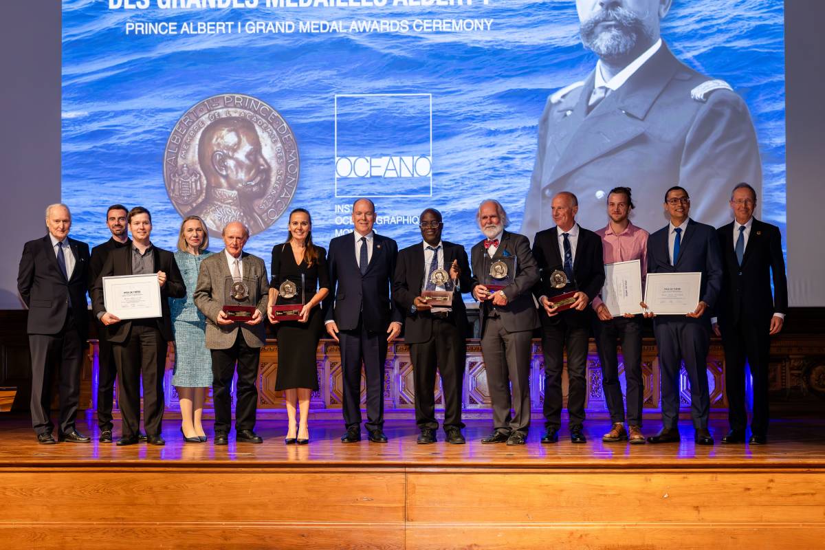Prince Albert II presents Nine Winners with Albert I Grand Medal Prize
